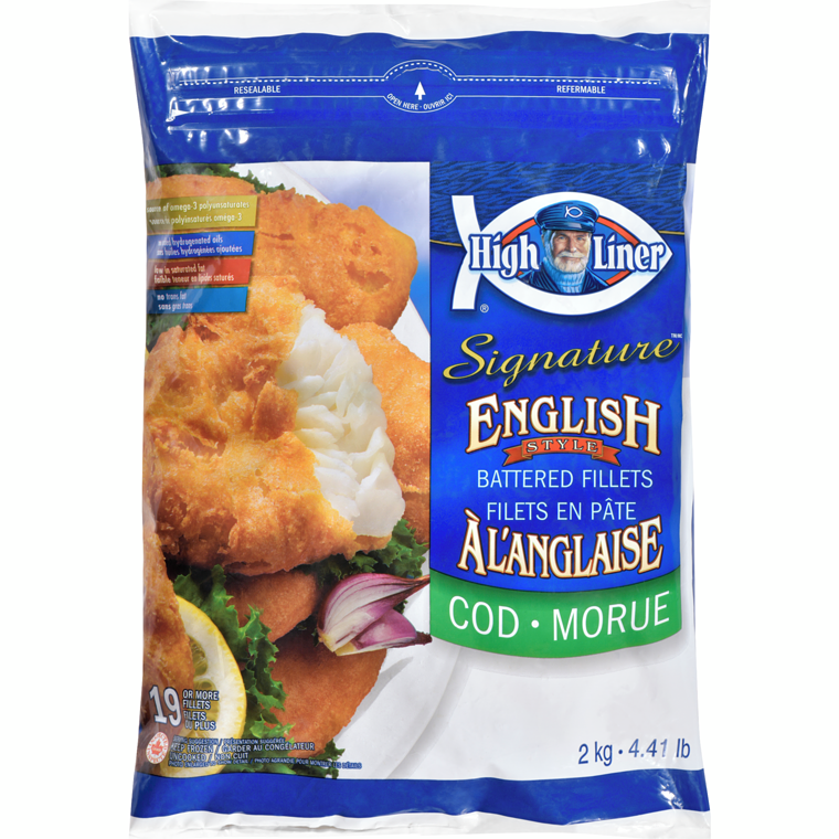 High Liner Signature English Style Battered Cod Fillets, Uncooked ...