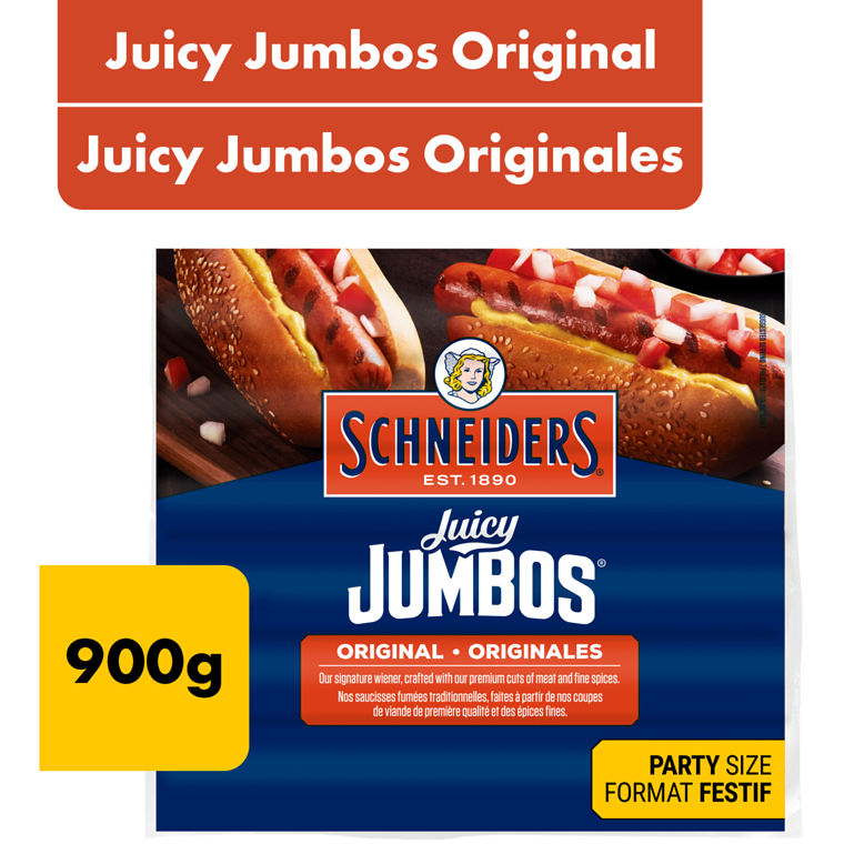 Schneider Juicy Jumbos Original Hot Dogs Family Pack – FARM BOUND