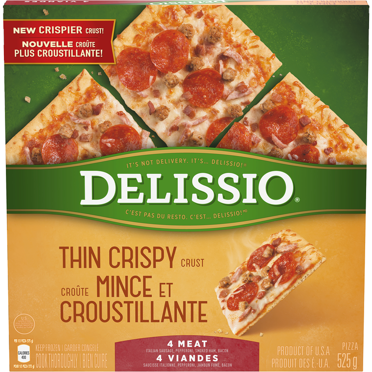 Delissio Thin Crispy Crust 4 Meat Pizza – FARM BOUND
