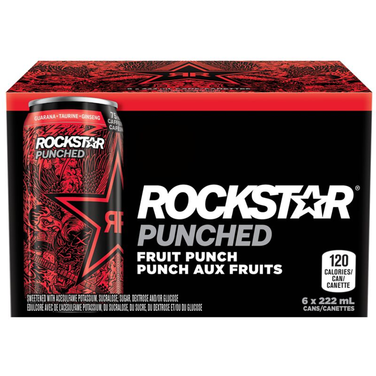 Rockstar Punched Fruit Punch Energy Drink, 6 Pack – FARM BOUND