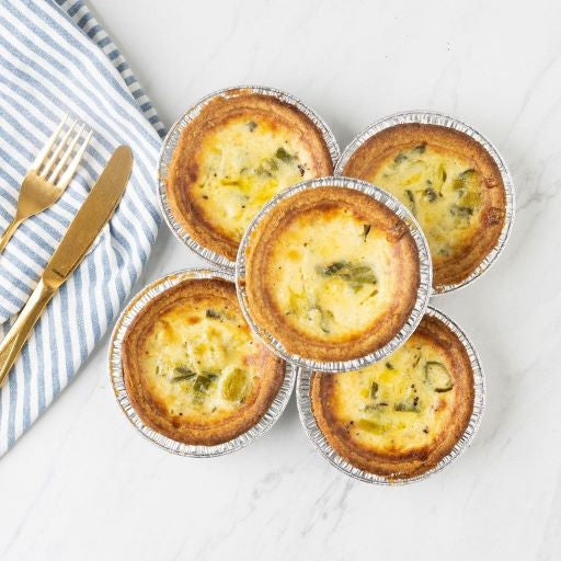 Ready Meals, Leek & Cheddar Quiche, Essentials – FARM BOUND
